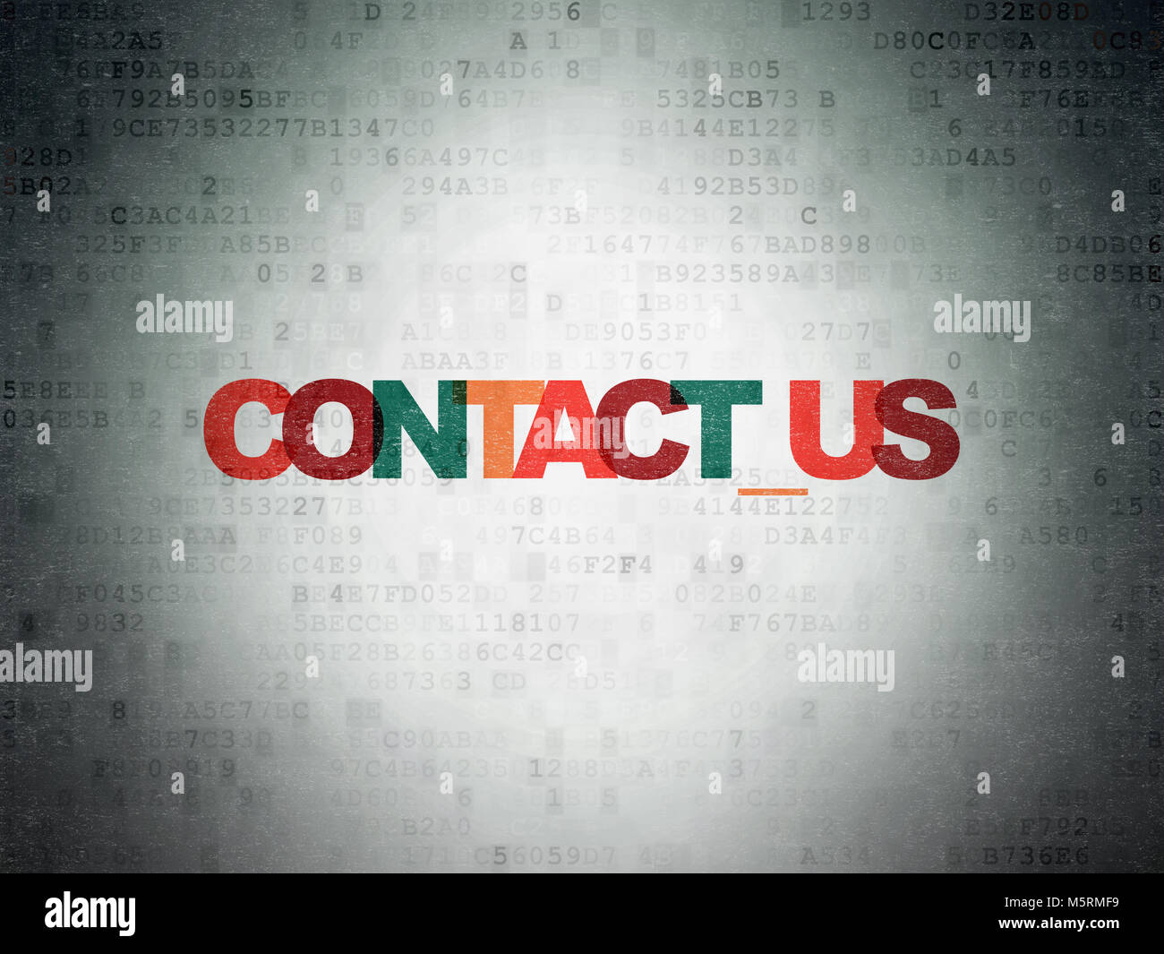 Business concept: Contact us on Digital Data Paper background Stock ...