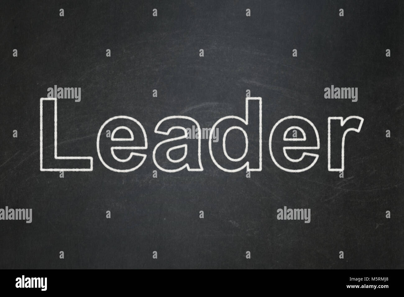 Finance concept: Leader on chalkboard background Stock Photo - Alamy
