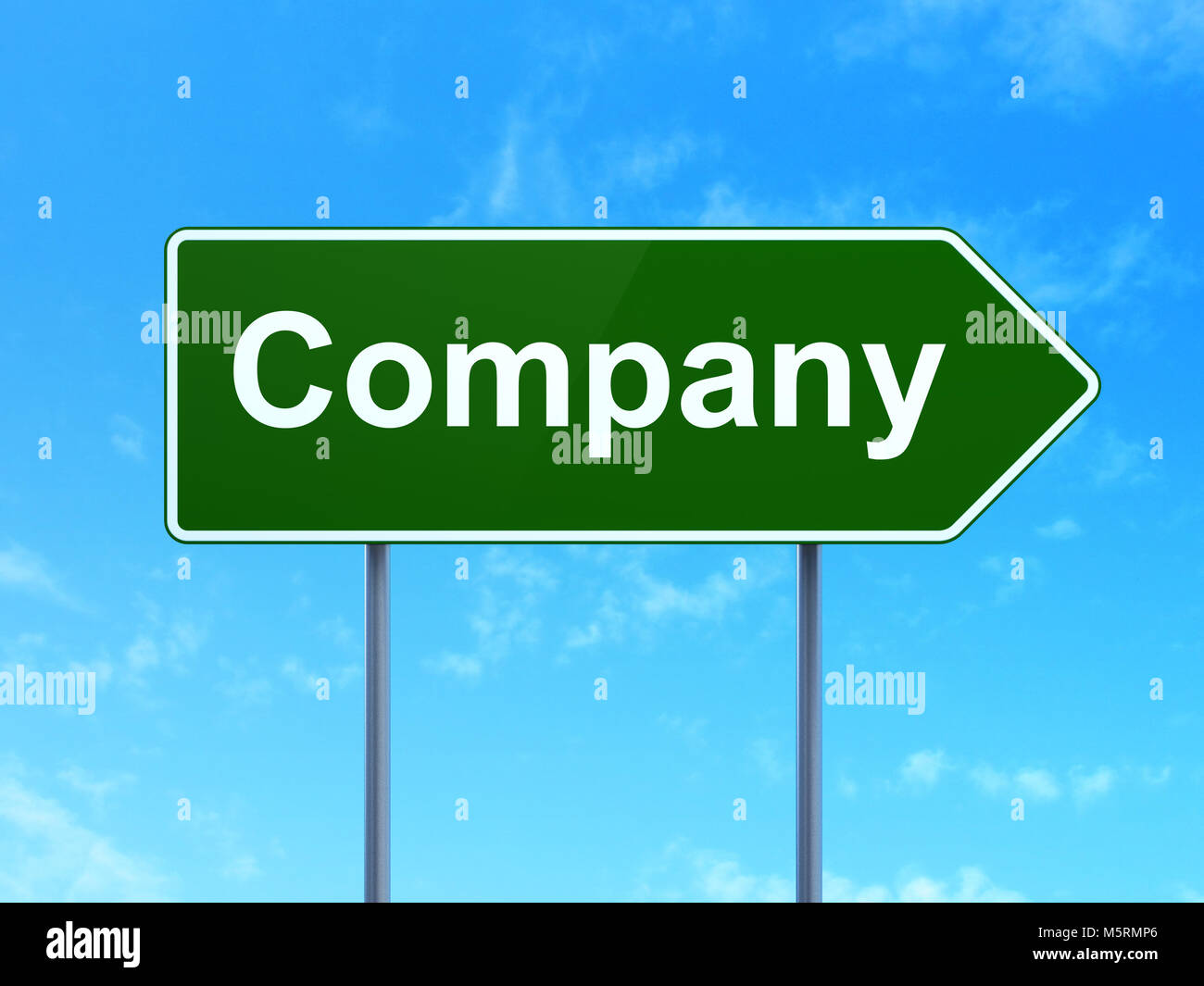 Finance concept: Company on road sign background Stock Photo - Alamy