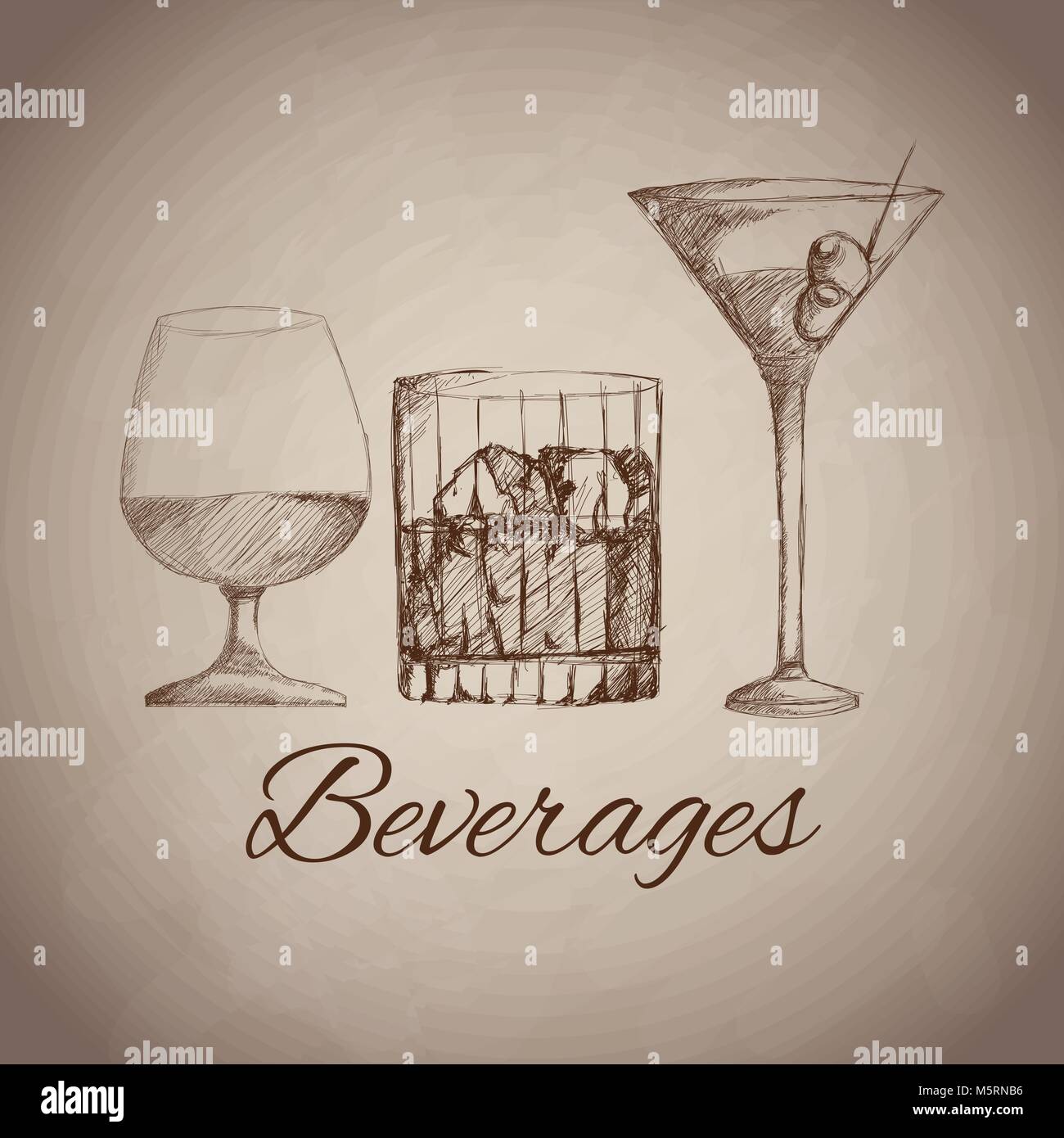 Graphic of sketch Beverages , vector illustration Stock Vector Image ...