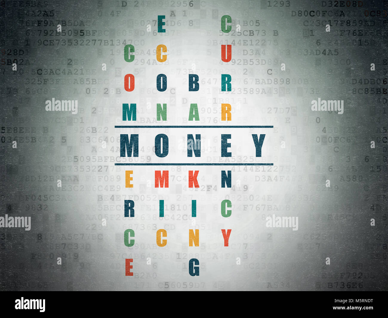 Money concept: Money in Crossword Puzzle Stock Photo - Alamy