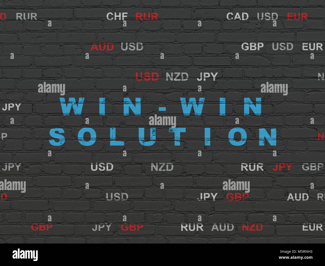 Business concept: Win-win Solution on wall background Stock Photo - Alamy