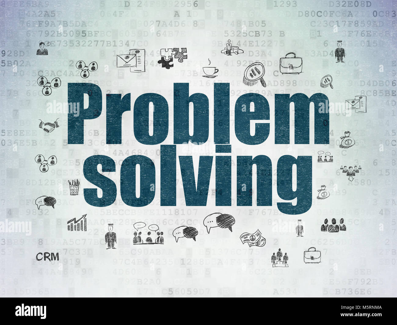 Finance concept: Problem Solving on Digital Data Paper background Stock ...