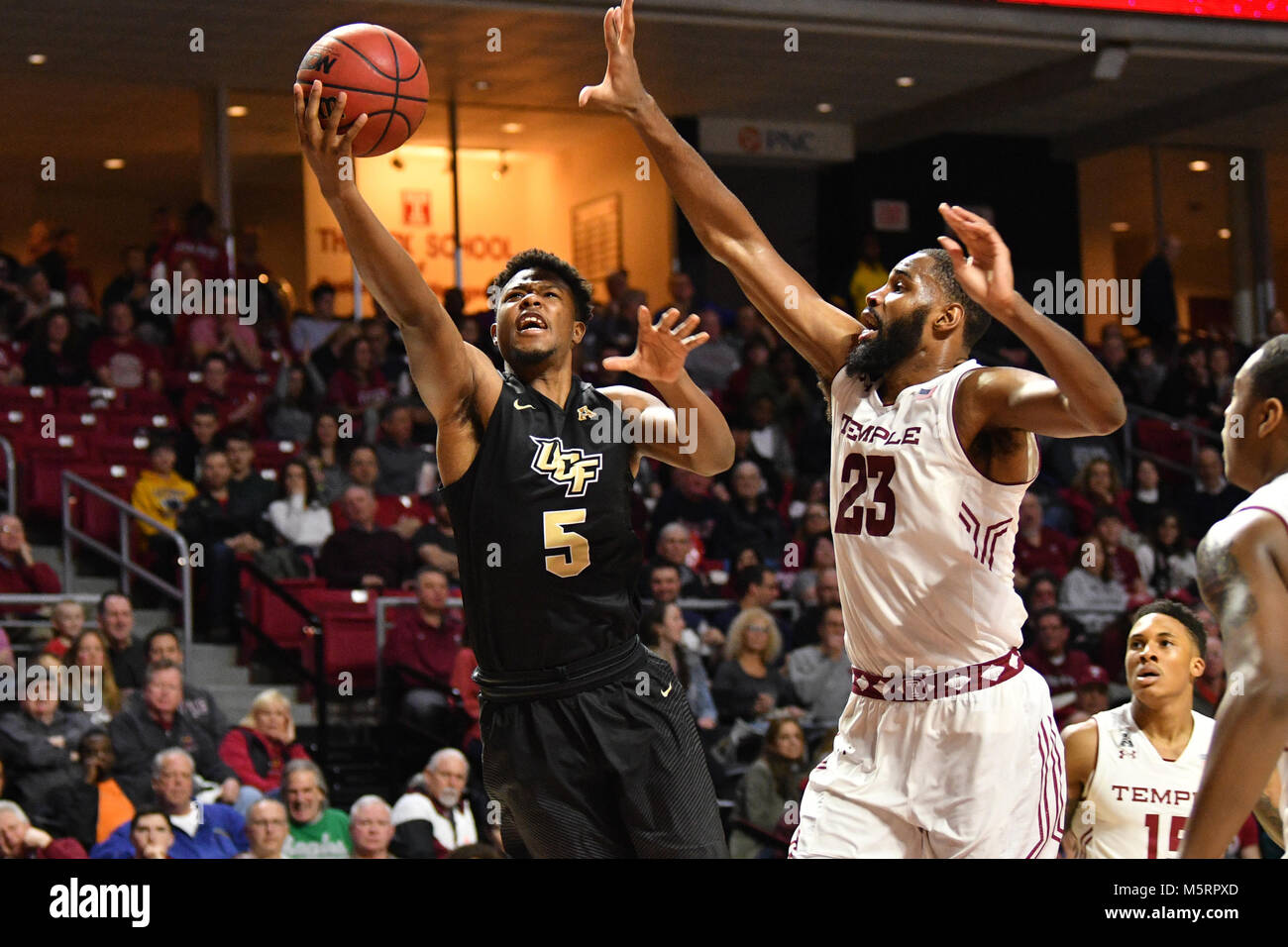 Philadelphia, Pennsylvania, USA. 25th Feb, 2018. UCF Knights forward ...