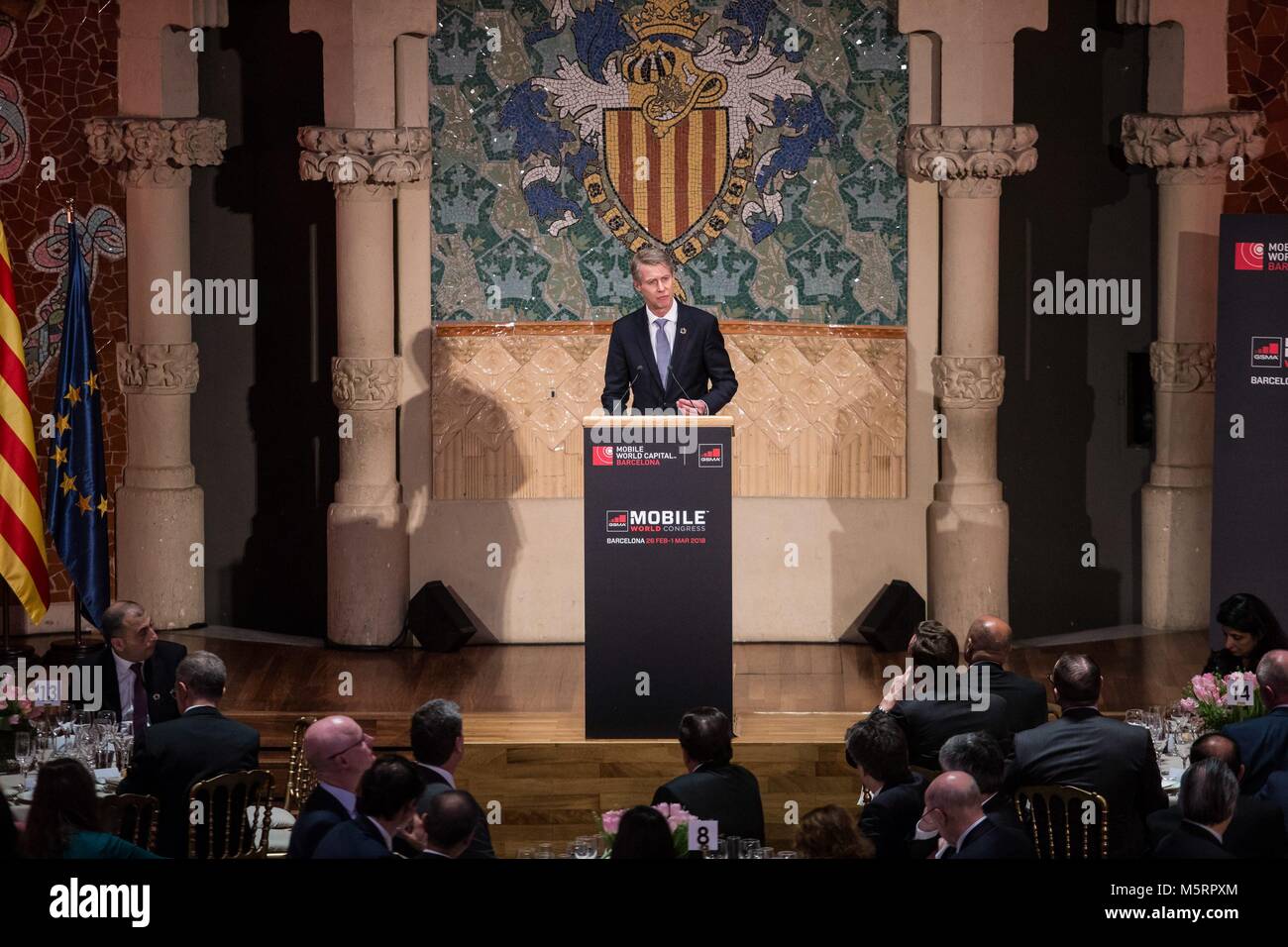 BARCELONA, SPAIN - FEBRUARY 25: Mats Granryd Director General of GSMA ...