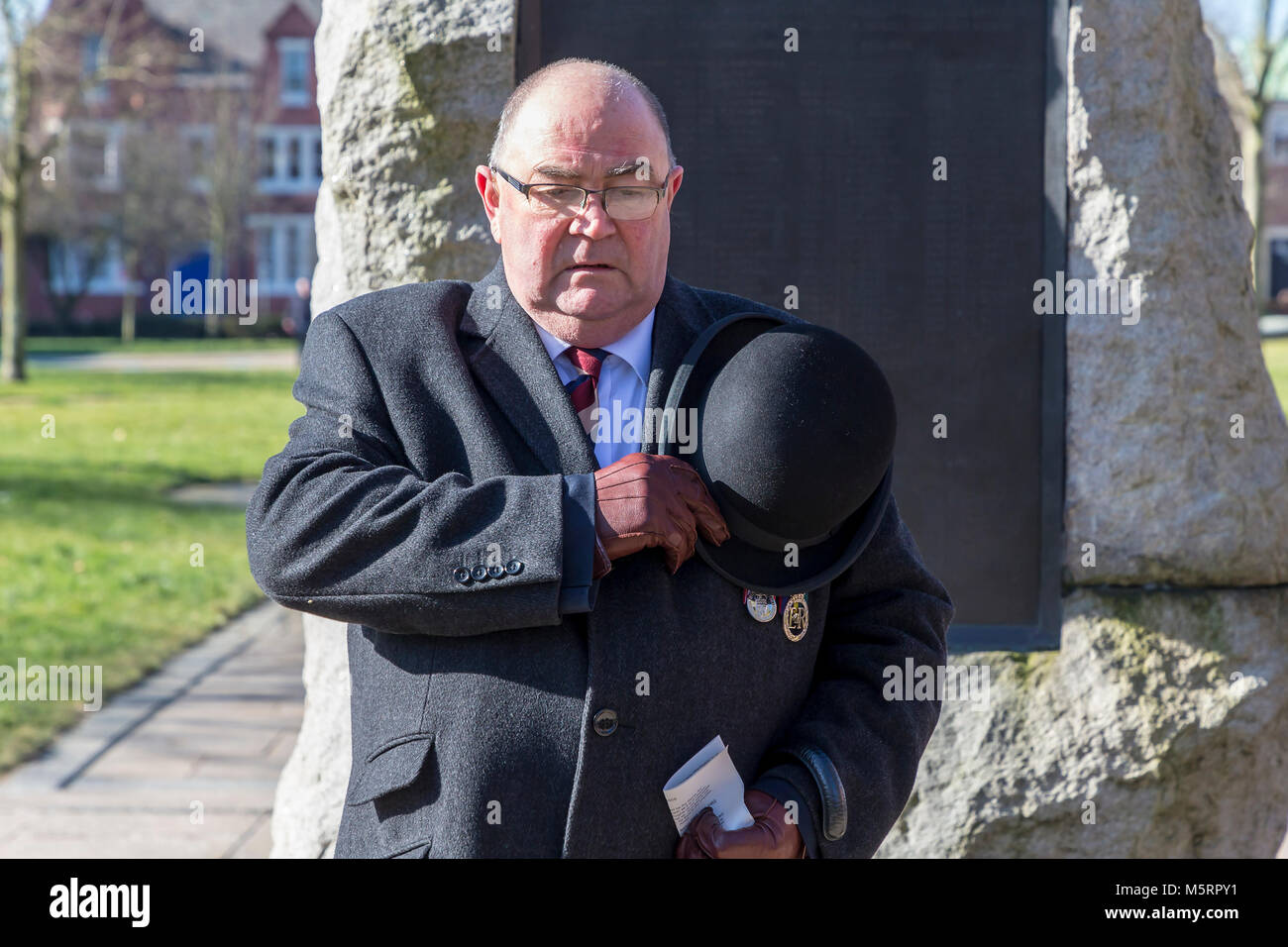 Warrington, Cheshire, UK. 25 Feb, 2018. Lt. Col. L. Taylor Duff (Ret ...