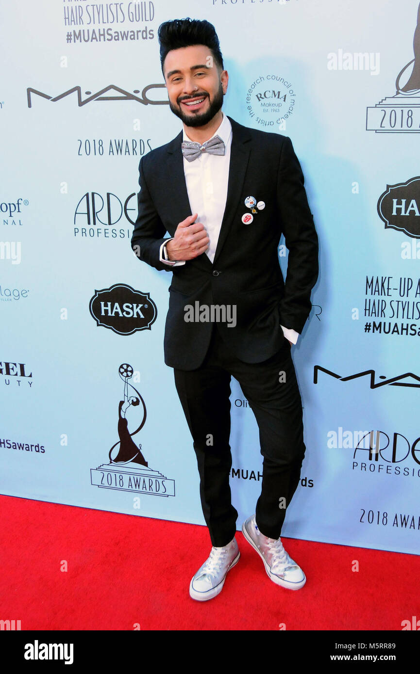 Los Angeles, USA. 24th Feb, 2018. Andrew Velazquez attends the 2018 ...