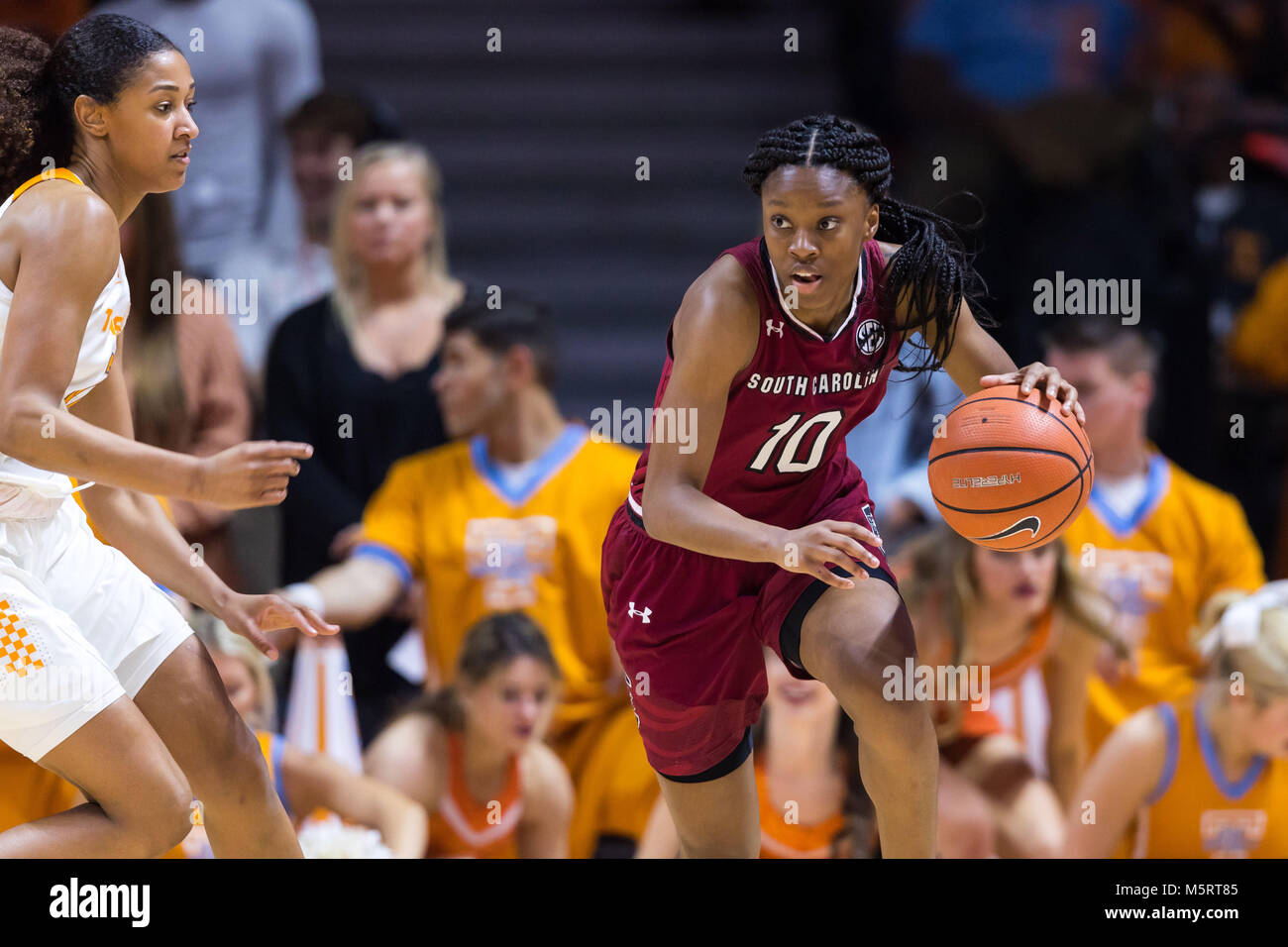 February 25, 2018: Bianca Jackson #10 of the South Carolina Gamecocks ...