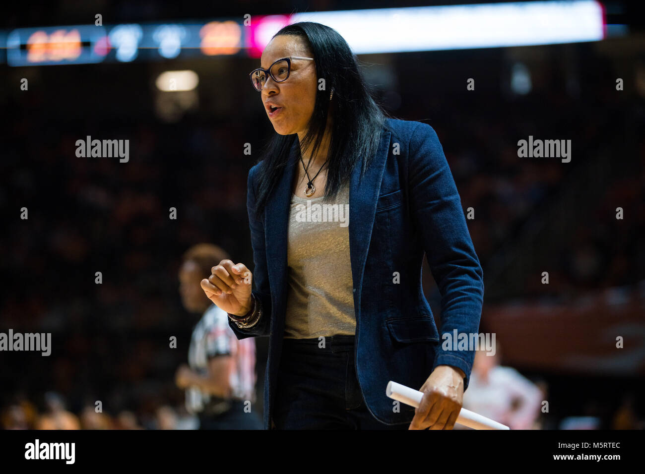 February 25, 2018: head coach Dawn Staley of the South Carolina ...