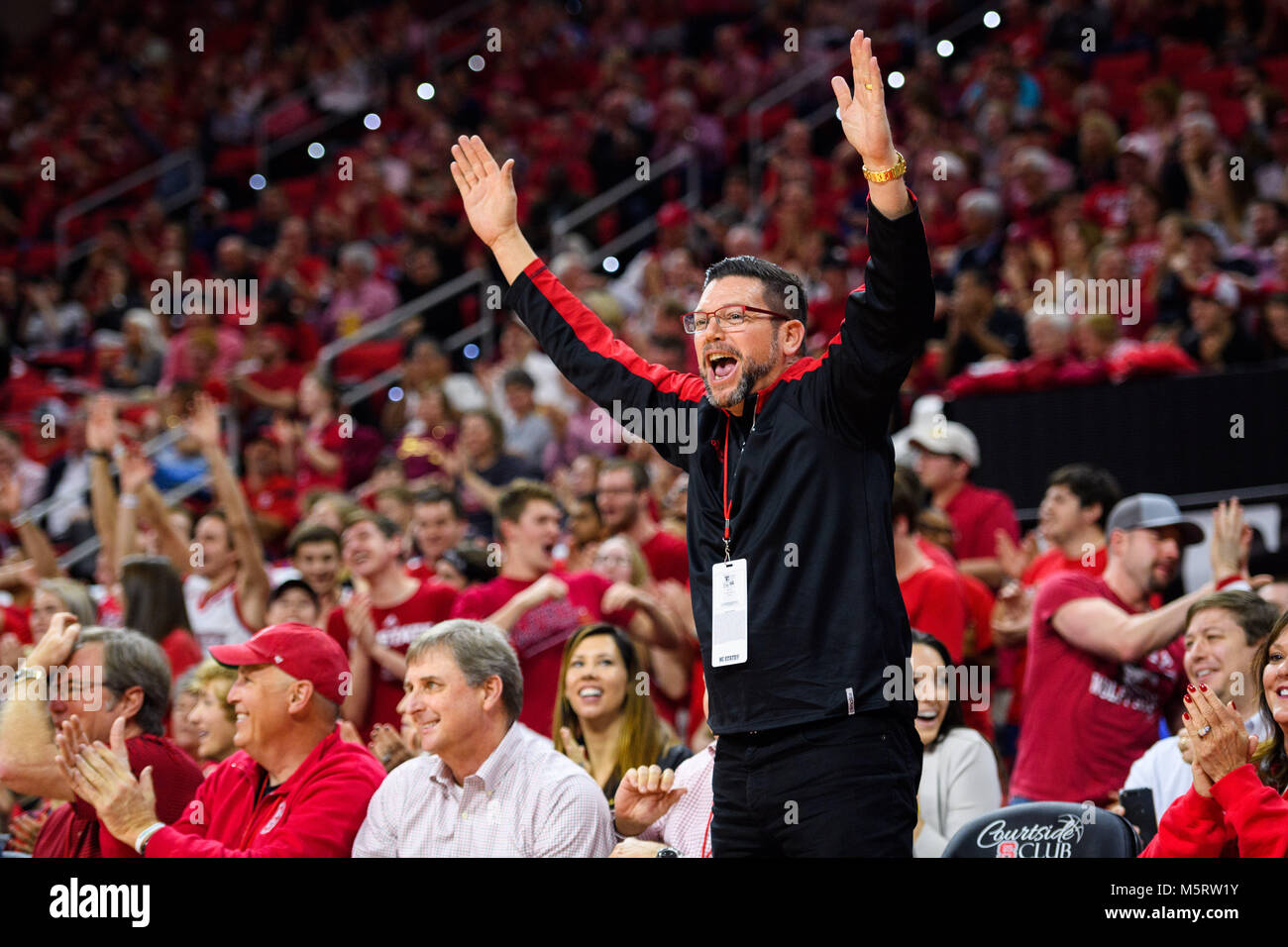 Raleigh, North Carolina, USA. 25th Feb, 2018. NC State fans during the ...