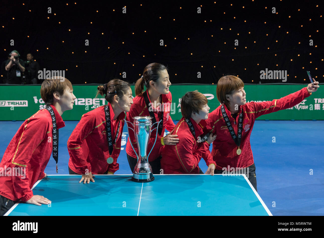 London, Zhu Yuling and Chen Xingtong (From L to R) of China take a ...