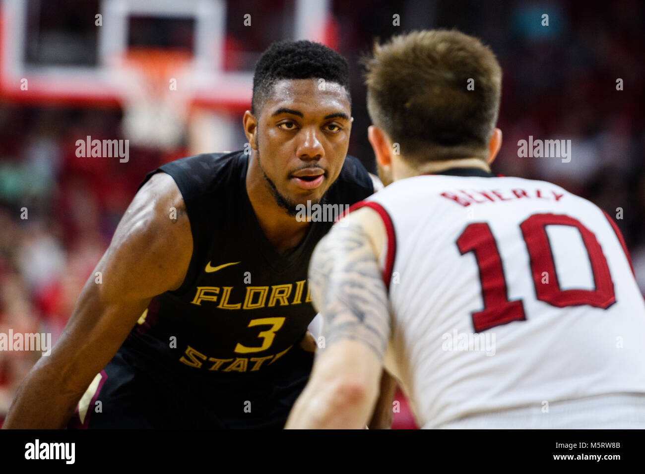 Raleigh, North Carolina, USA. 25th Feb, 2018. Florida State Seminoles ...