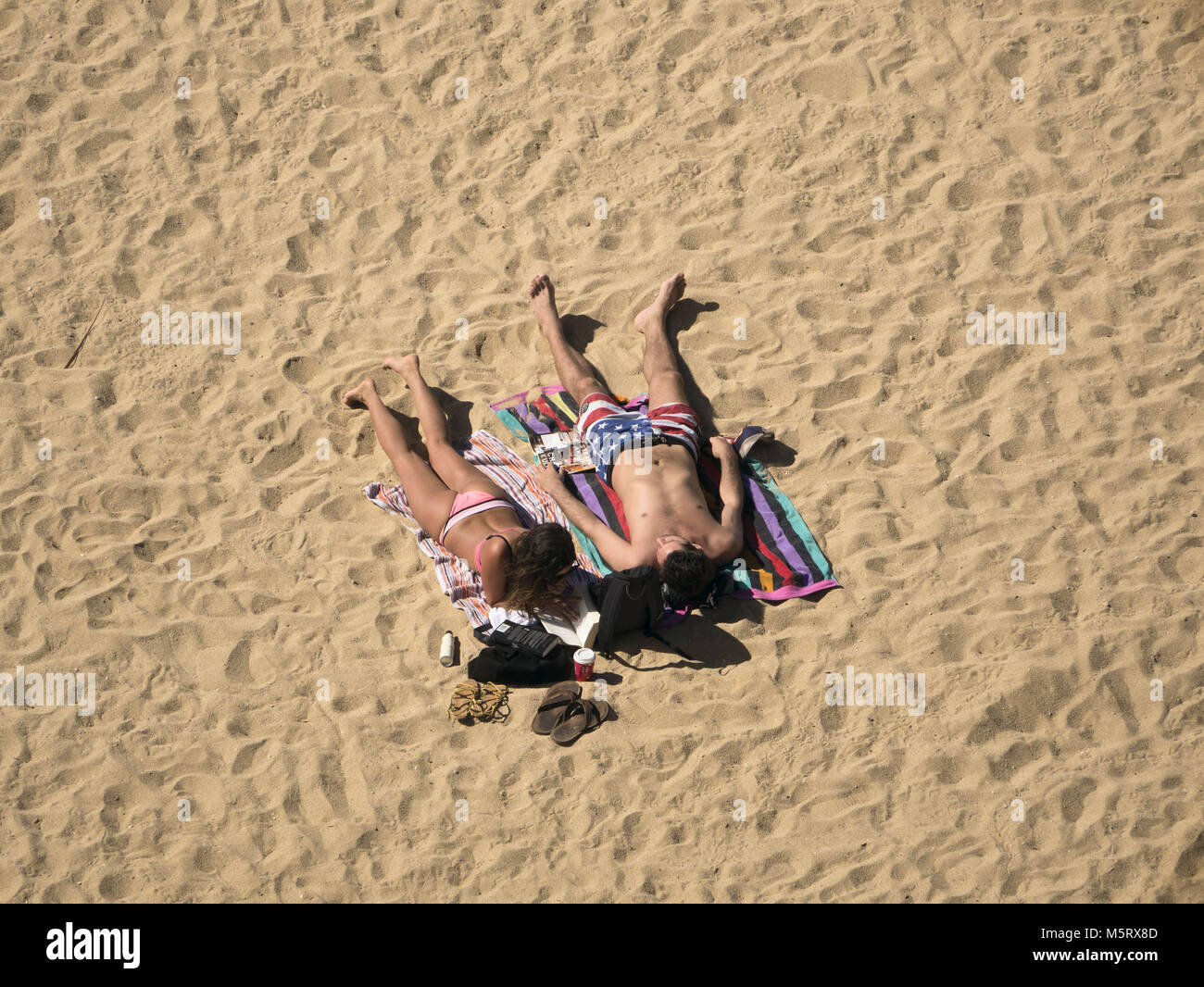Usa Popular With Sunbathers And Tourist High Resolution Stock ...