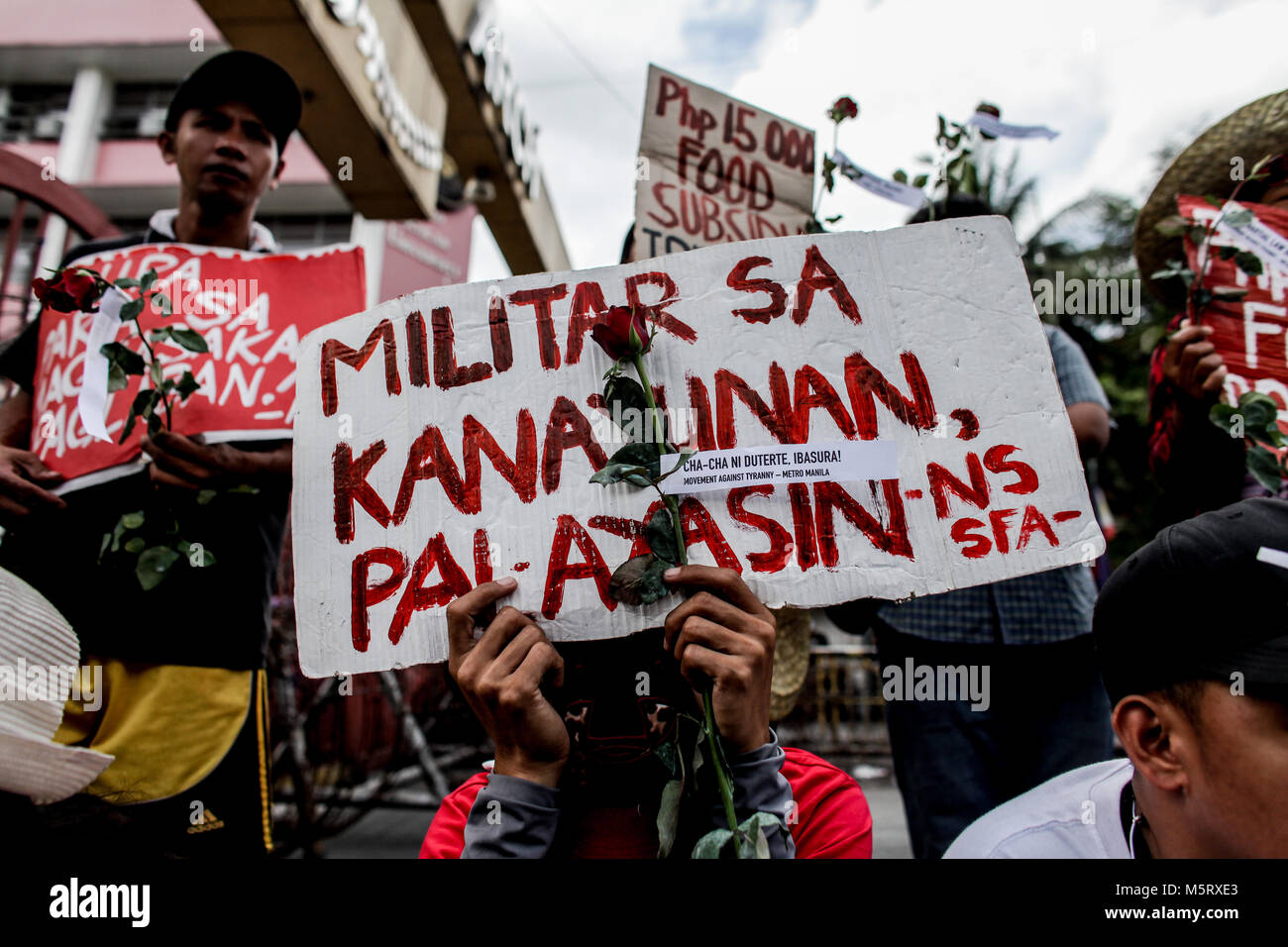 Manila Philippines 25th Feb 2018 Filipino Activists Gather In