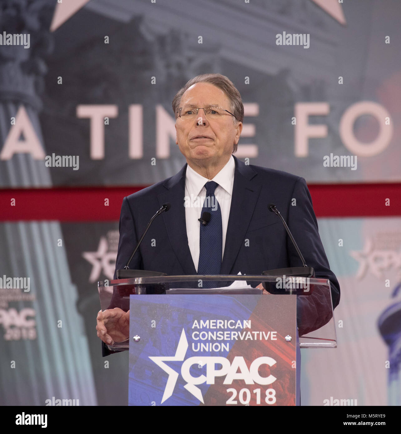 Wayne LaPierre defended the 2nd Amendment on gun ownership at the 2018 ...