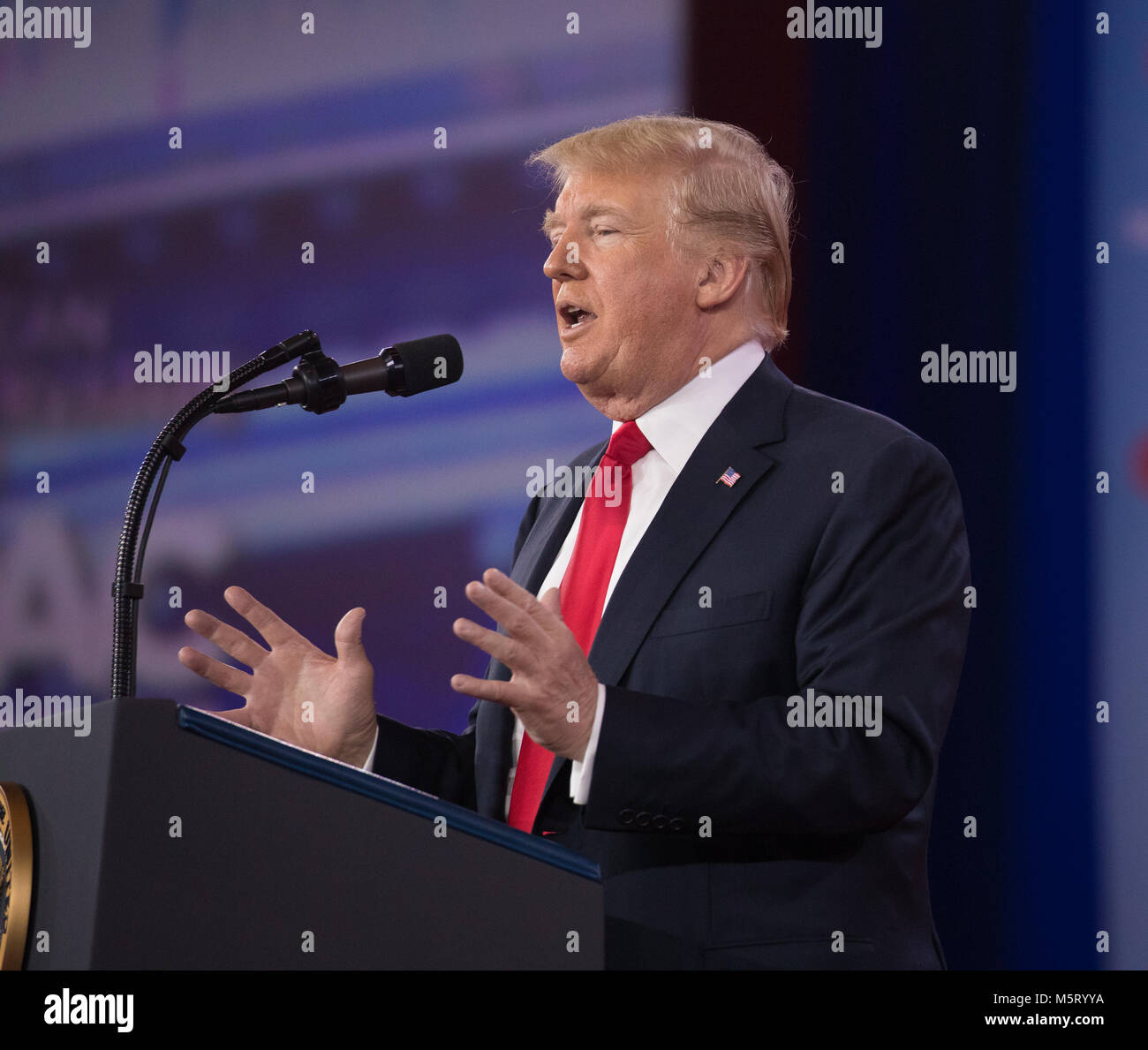 President Donald Trump went off script in a 75 minute speech to a ...