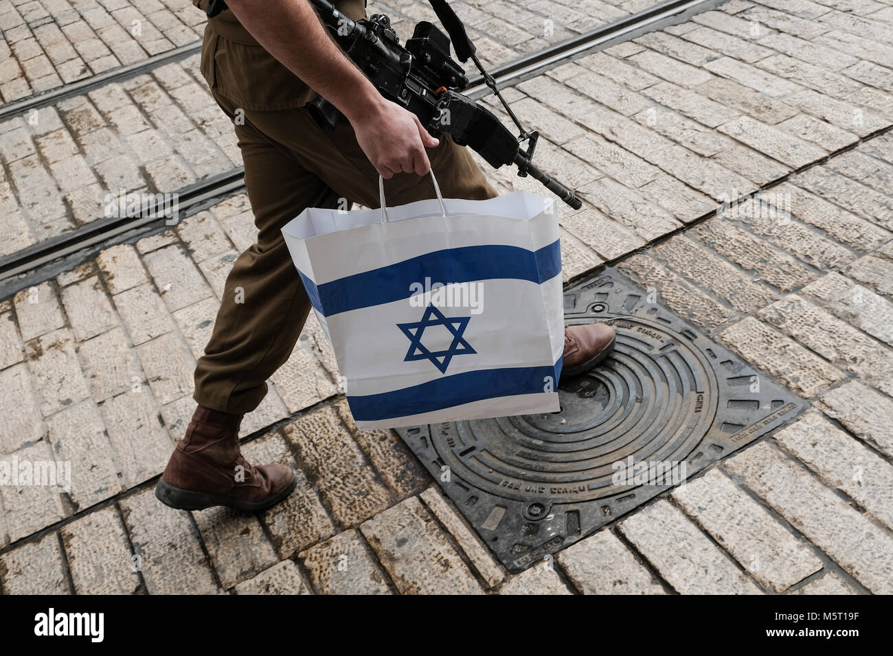 Jerusalem, Israel. 26th February, 2018. An IDF soldier in uniform ...