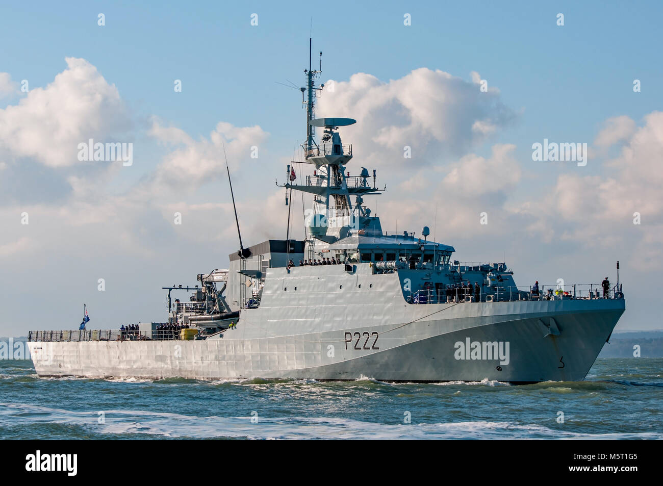 Portsmouth, UK. 26th February, 2018. HMS Forth, a new (Batch 2 River ...