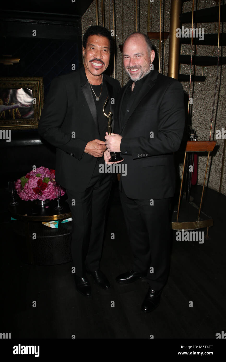 Hollywood, USA. 25th Feb, 2018. Lionel Richie, Eric Charbonneau at the ...