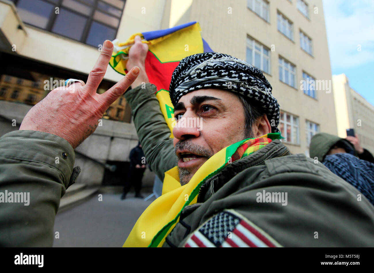 Some 200 supporters of Saleh Muslim are marching through the centre of ...