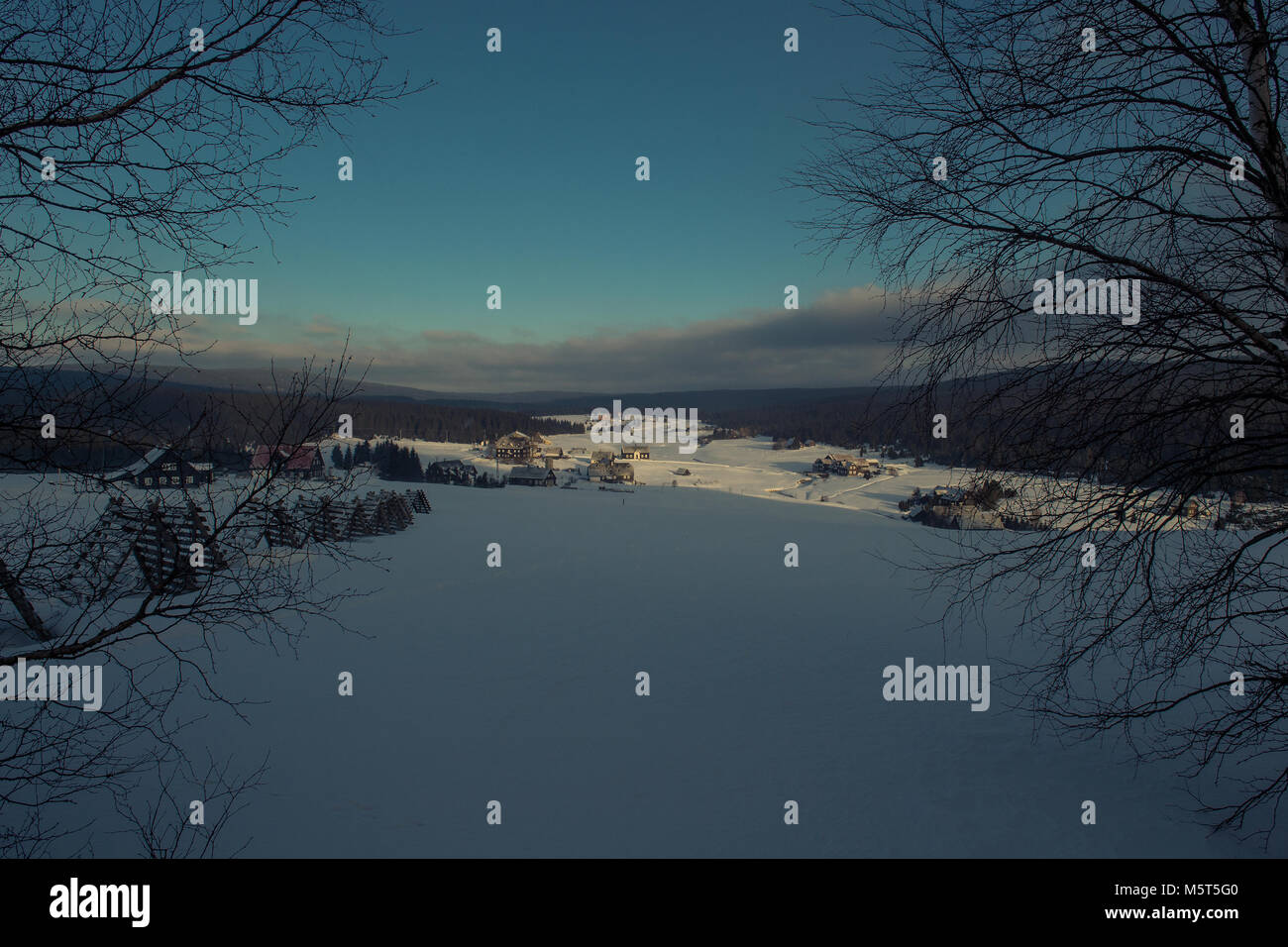Korenov, Czech Republic. 26th Feb, 2018. Jizerka colony in the frosty ...