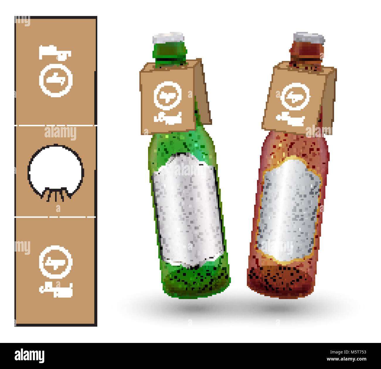 Paper Bottle Neck Hang Tag die-cut vector Stock Vector Image & Art - Alamy