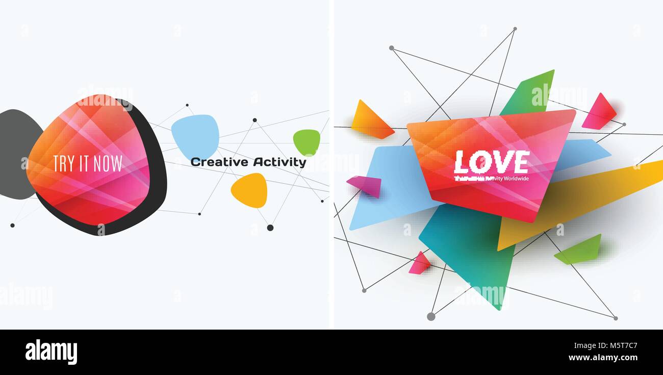 Set of abstract vector design for graphic template Stock Vector Image ...