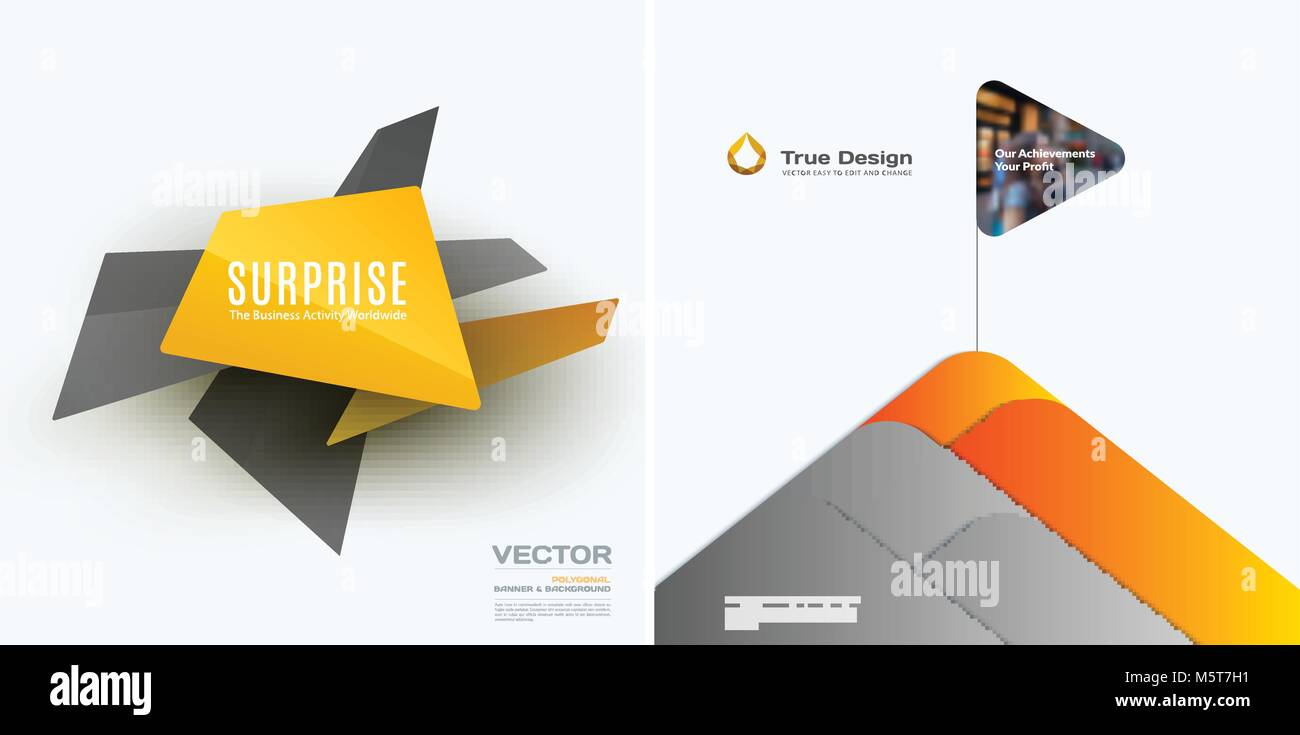 Abstract vector design elements for graphic template. Creative modern business background with ...