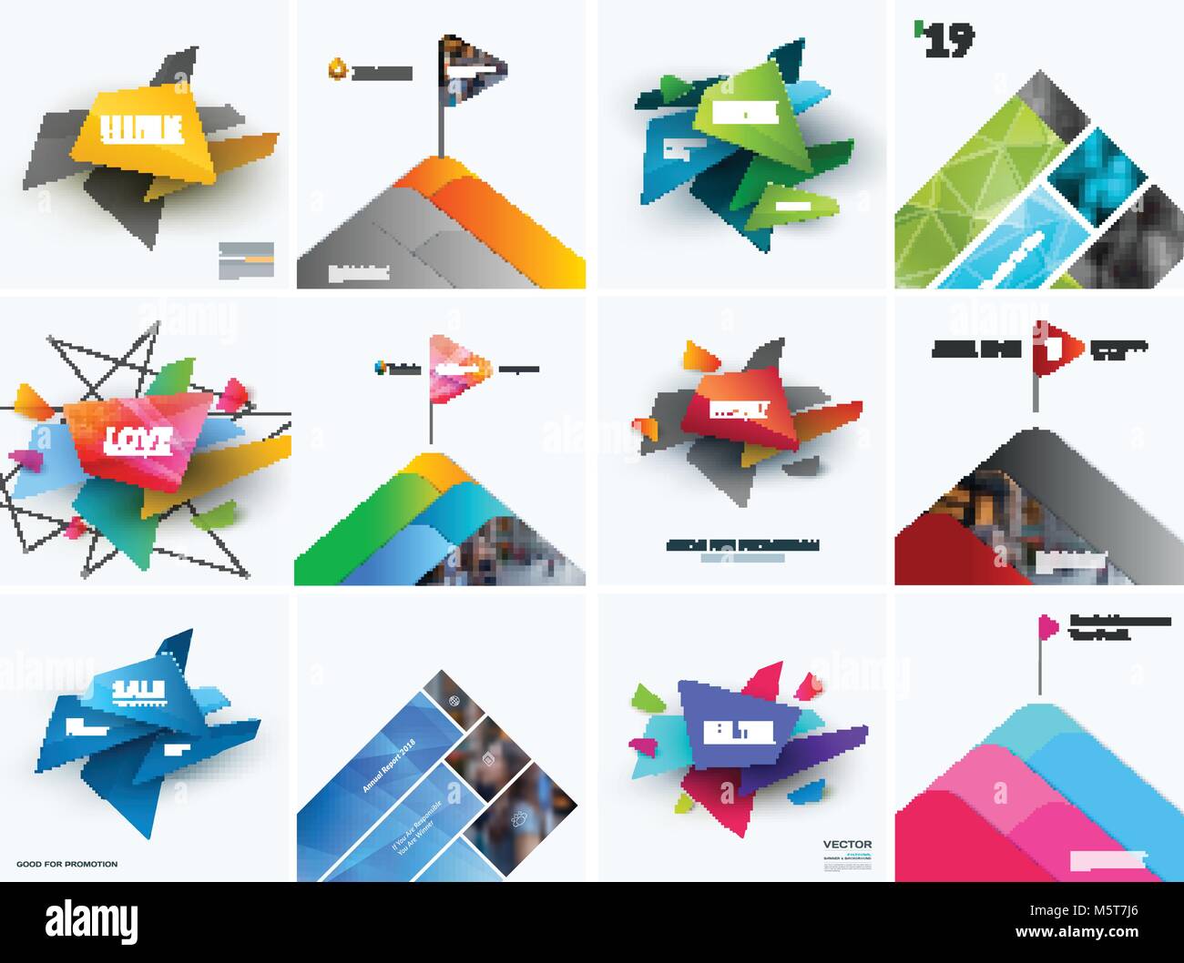 Abstract vector design elements for graphic template. Creative modern business background with ...