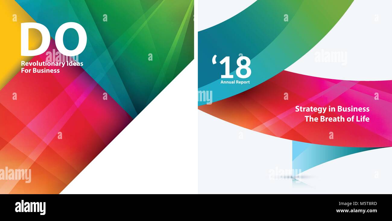 Set of material design abstract templates. Creative modern business ...