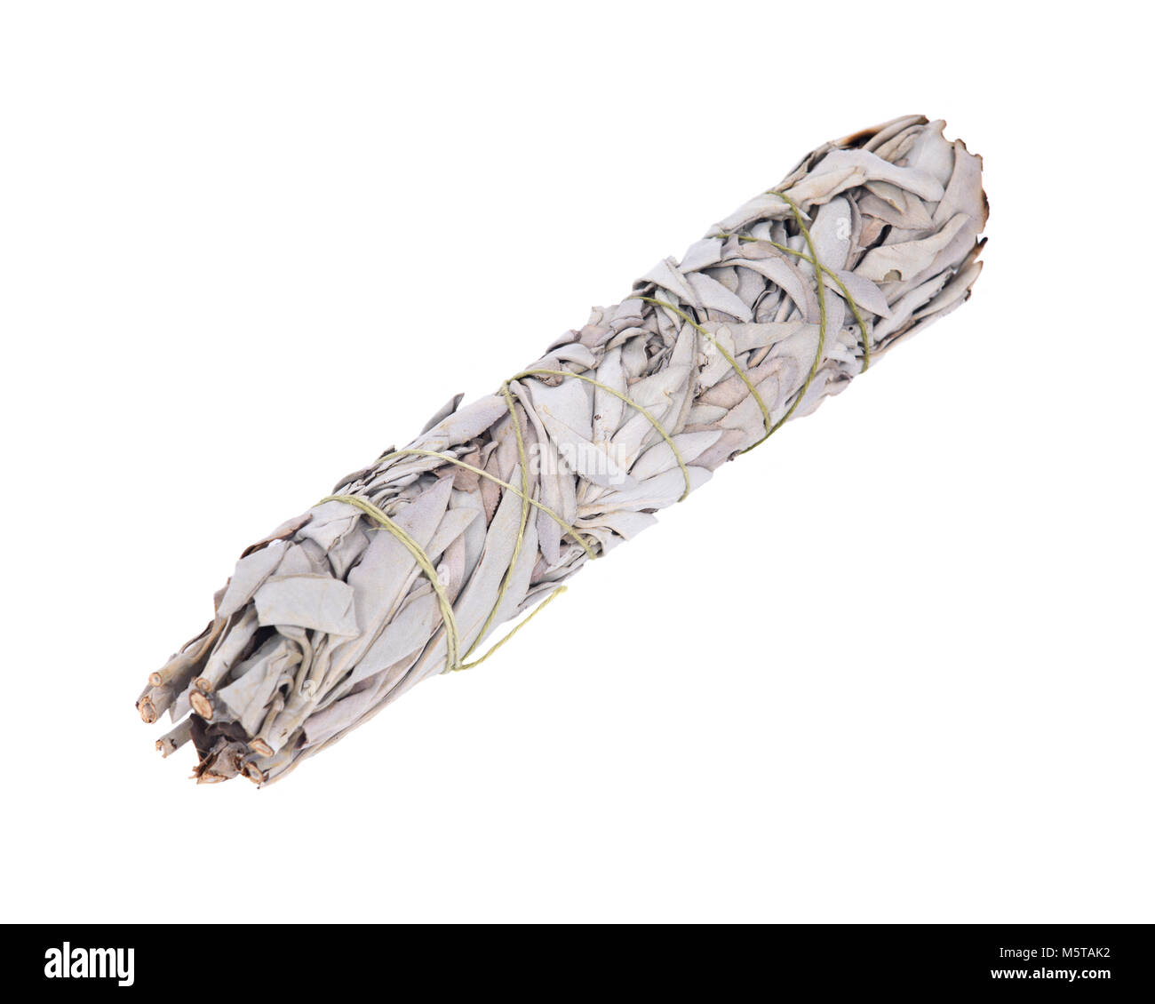 Sage smudge stick isolated on white background Stock Photo - Alamy