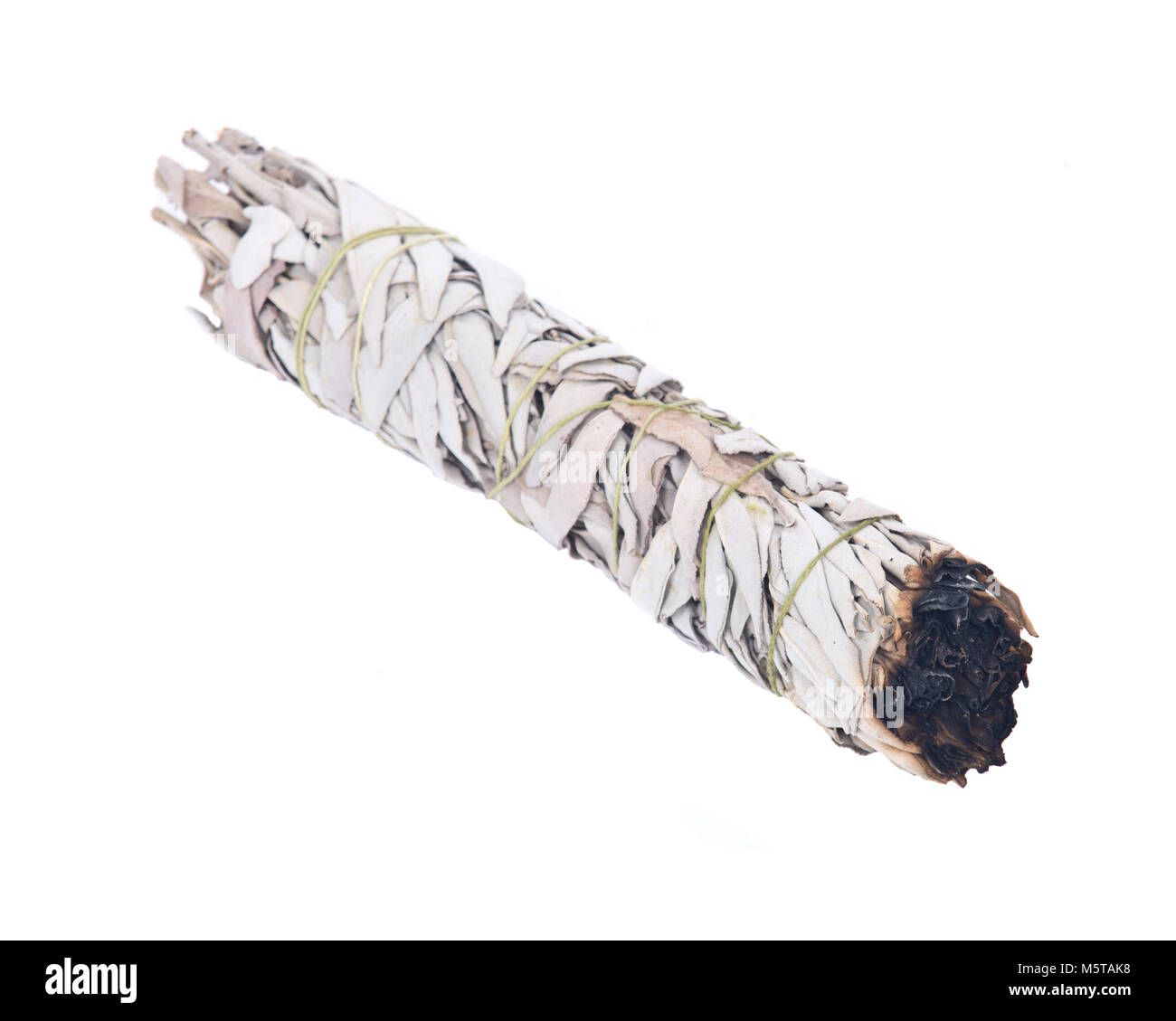 Sage smudge stick isolated on white background Stock Photo - Alamy