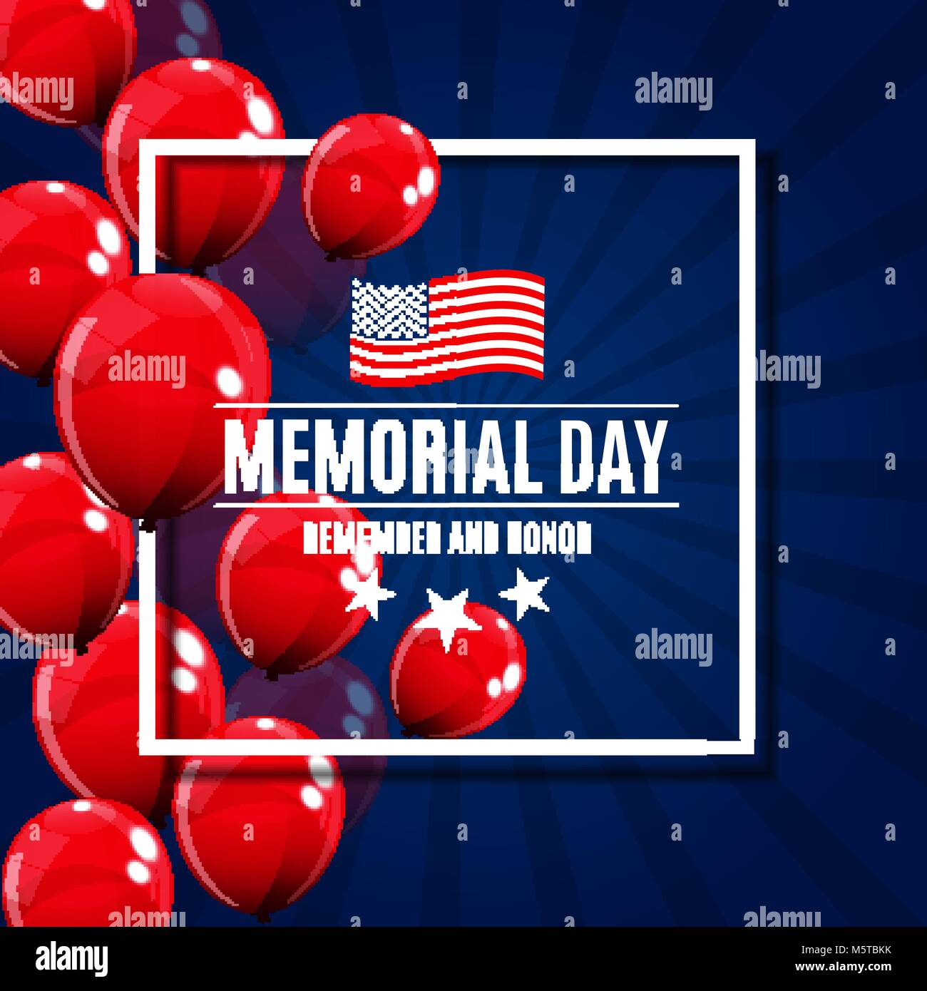 Memorial Day Background Template Vector Illustration Stock Vector Image ...
