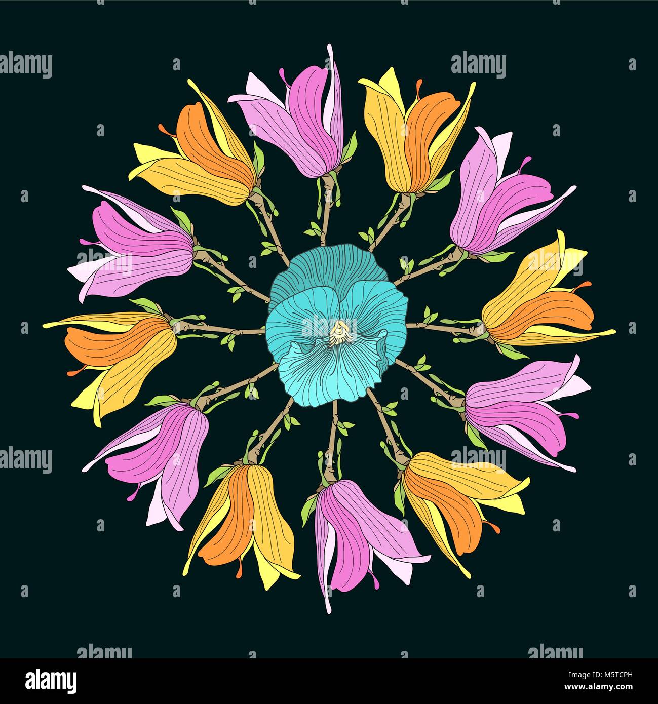 Medieval flower Stock Vector Images - Alamy