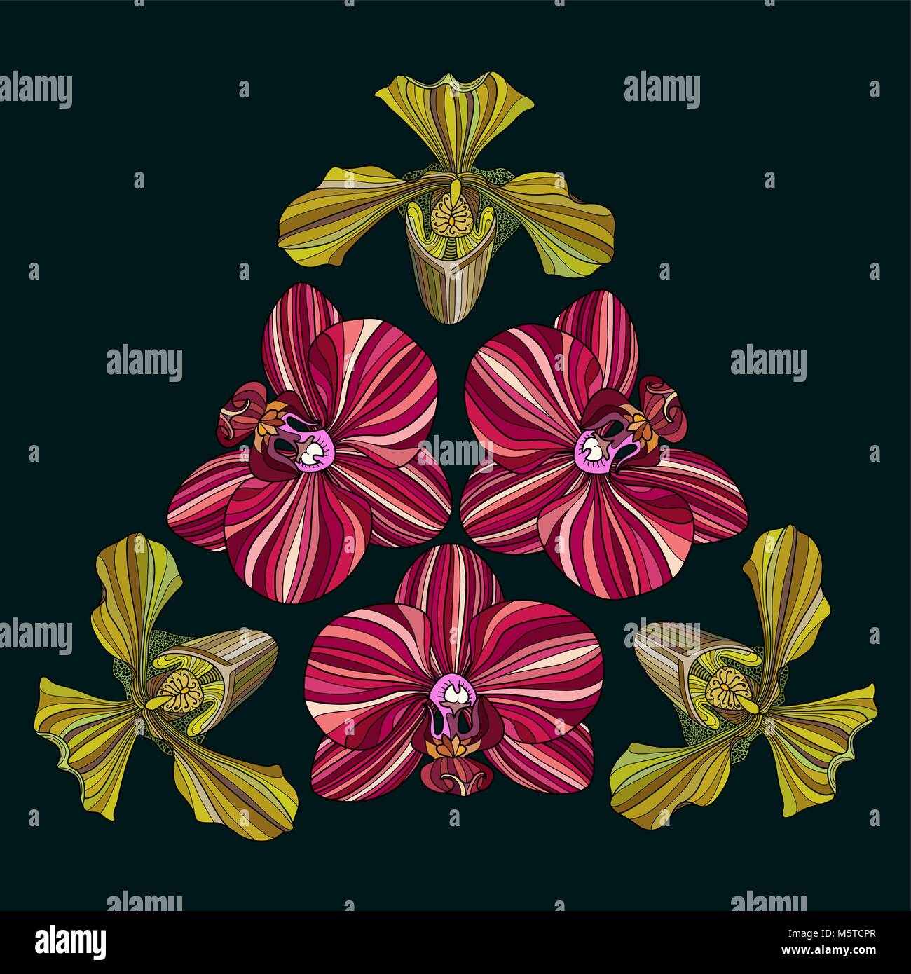 Medieval flower Stock Vector Images - Alamy