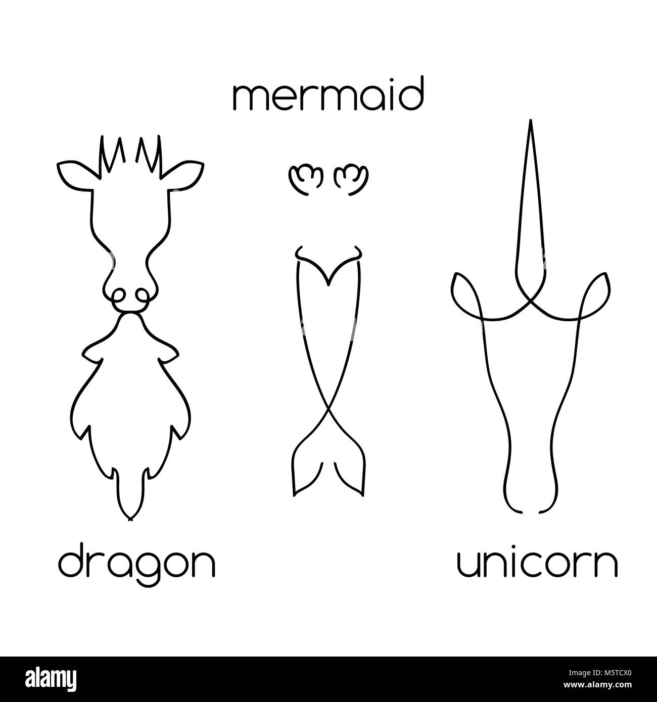 Simplified line art drawing Black and White Stock Photos & Images - Alamy