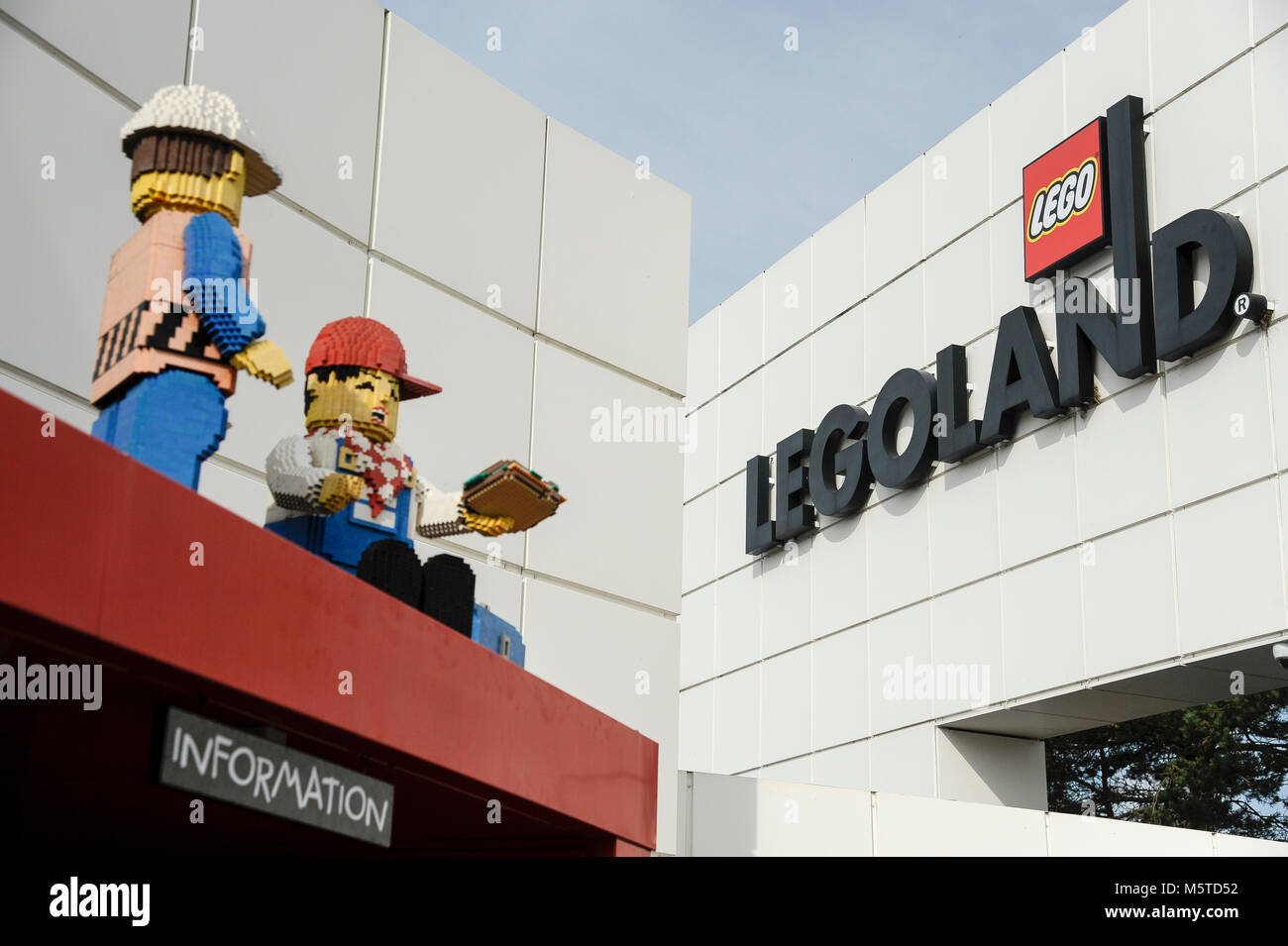 Main entrance to Legoland Billund Resort opened 1968 in Billund ...