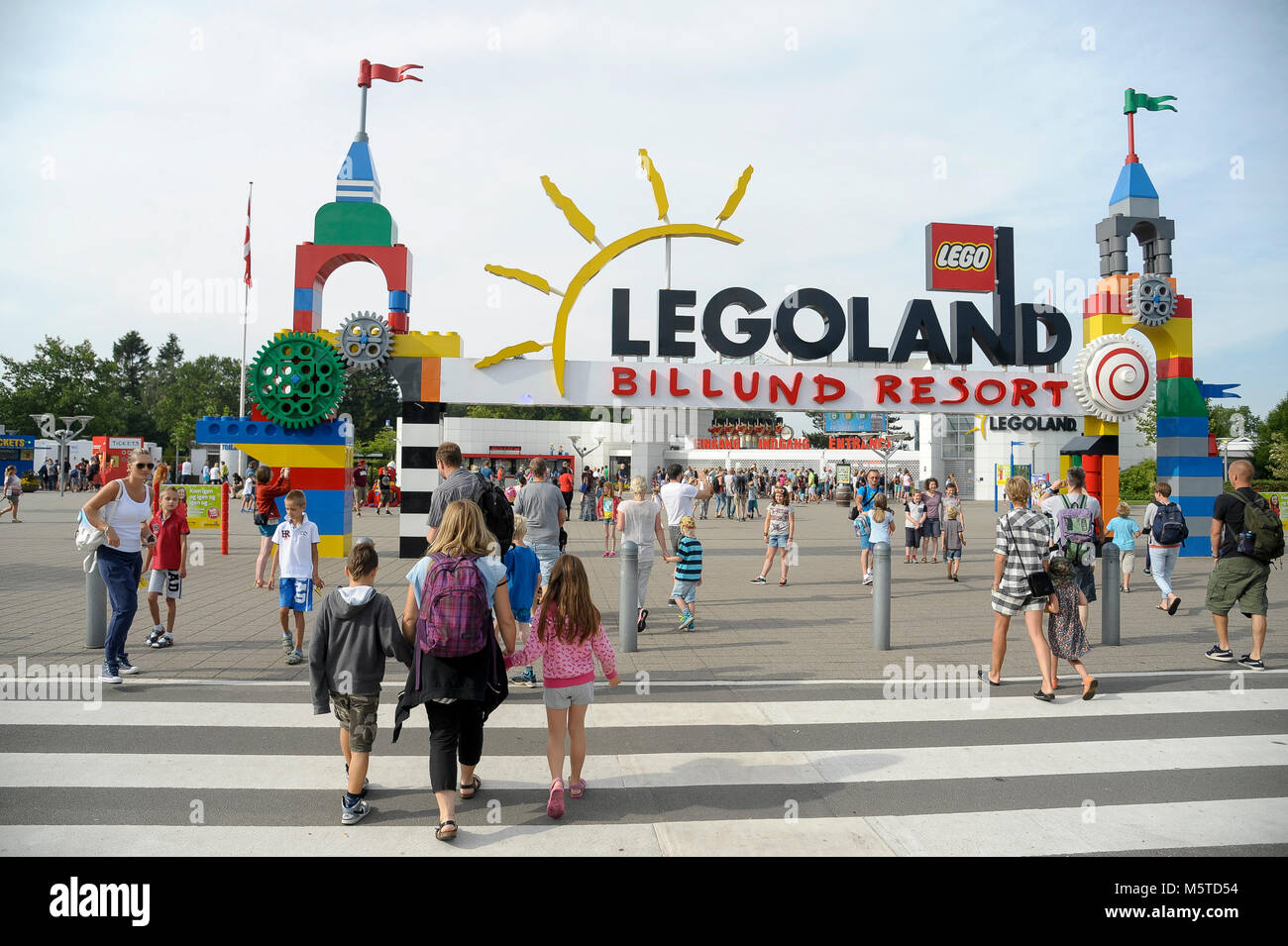 Main entrance to Legoland Billund Resort opened 1968 in Billund ...