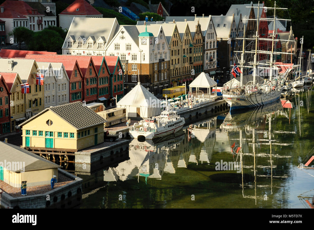 Lego bricks famous places in Mini Land area in Legoland Billund Resort ...