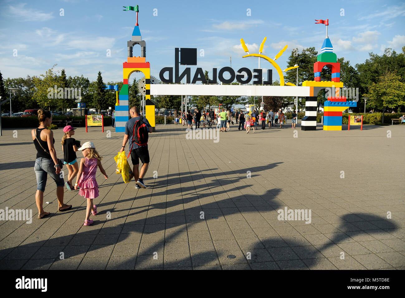 Main entrance to Legoland Billund Resort opened 1968 in Billund ...