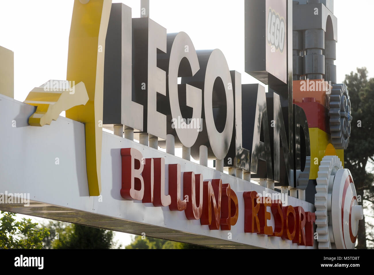 Main entrance to Legoland Billund Resort opened 1968 in Billund ...
