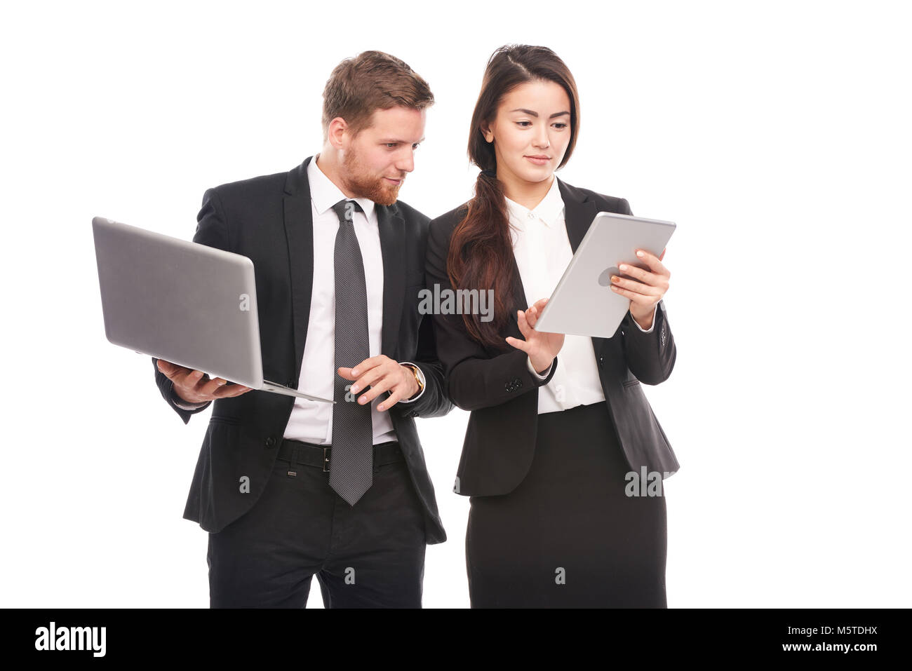 Portrait of young man with computers hi-res stock photography and ...