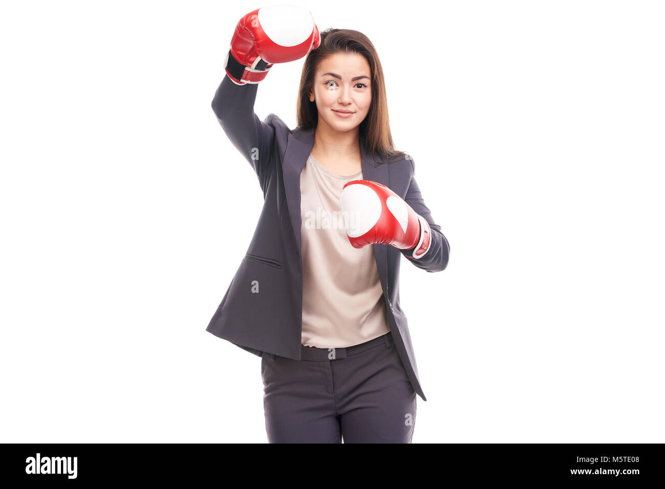 Woman power business suit hi-res stock photography and images - Alamy