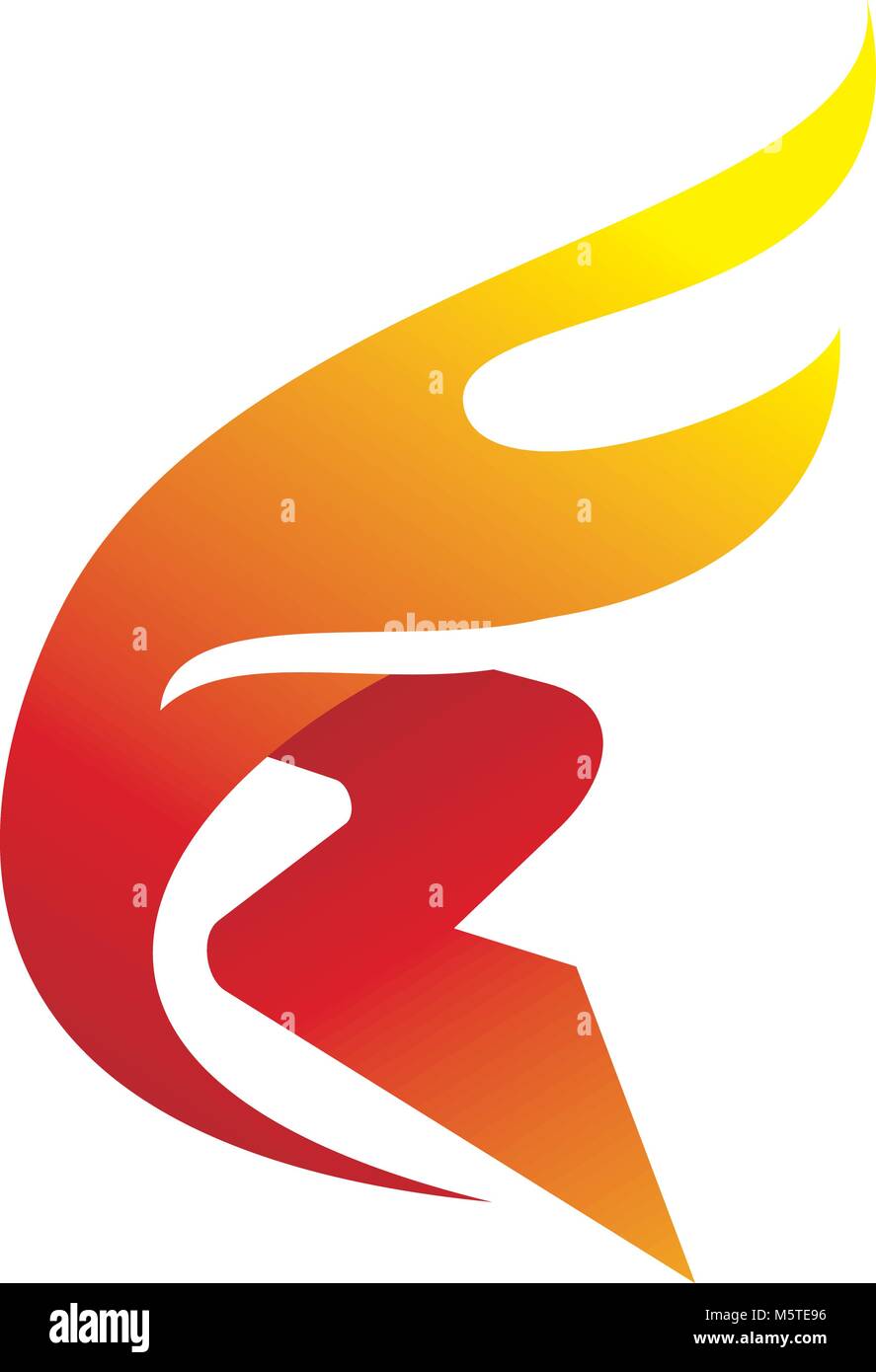 Letter R Fire Stock Vector Image & Art - Alamy