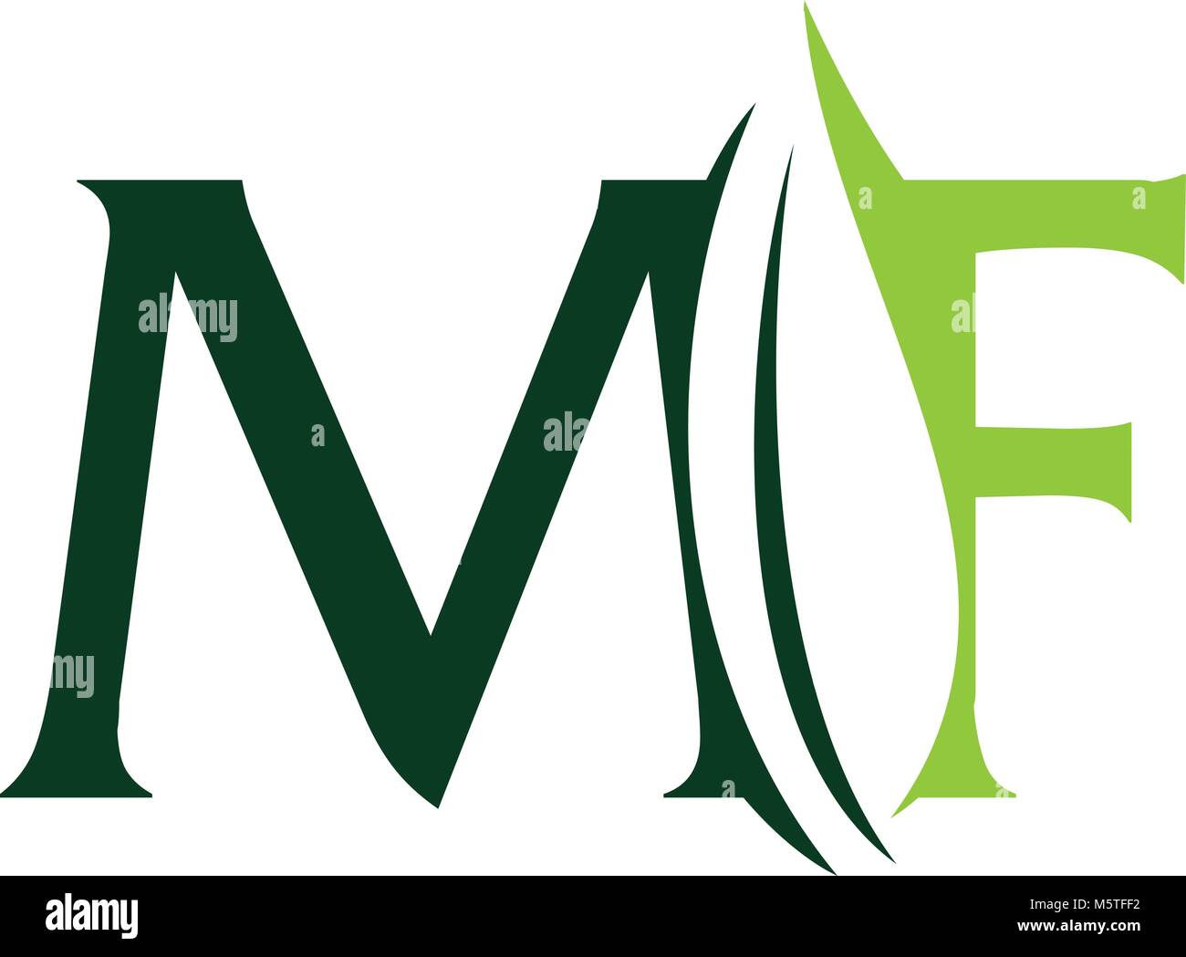 Letter MF Leaf Stock Vector Image & Art - Alamy