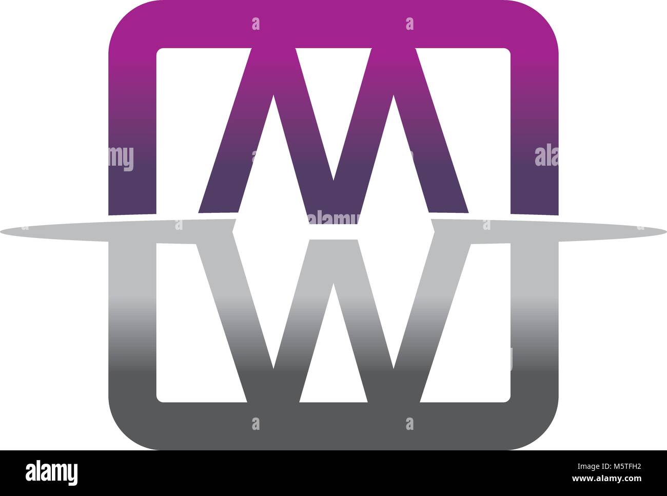 Letter W M Stock Vector Image & Art - Alamy