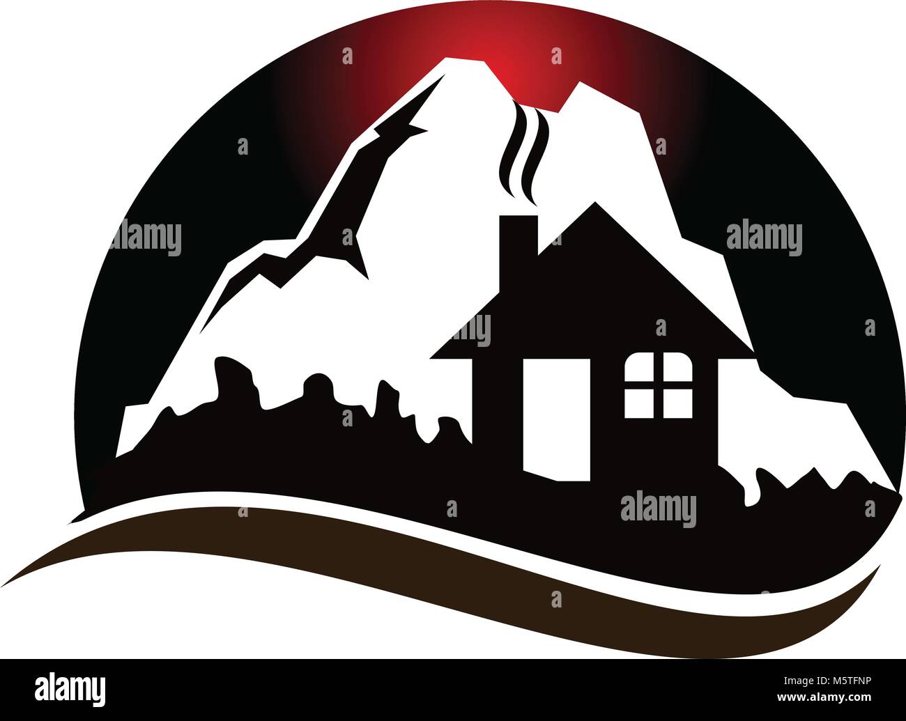 Mountain Hostel Logo Design Template Vector Stock Vector Image & Art ...