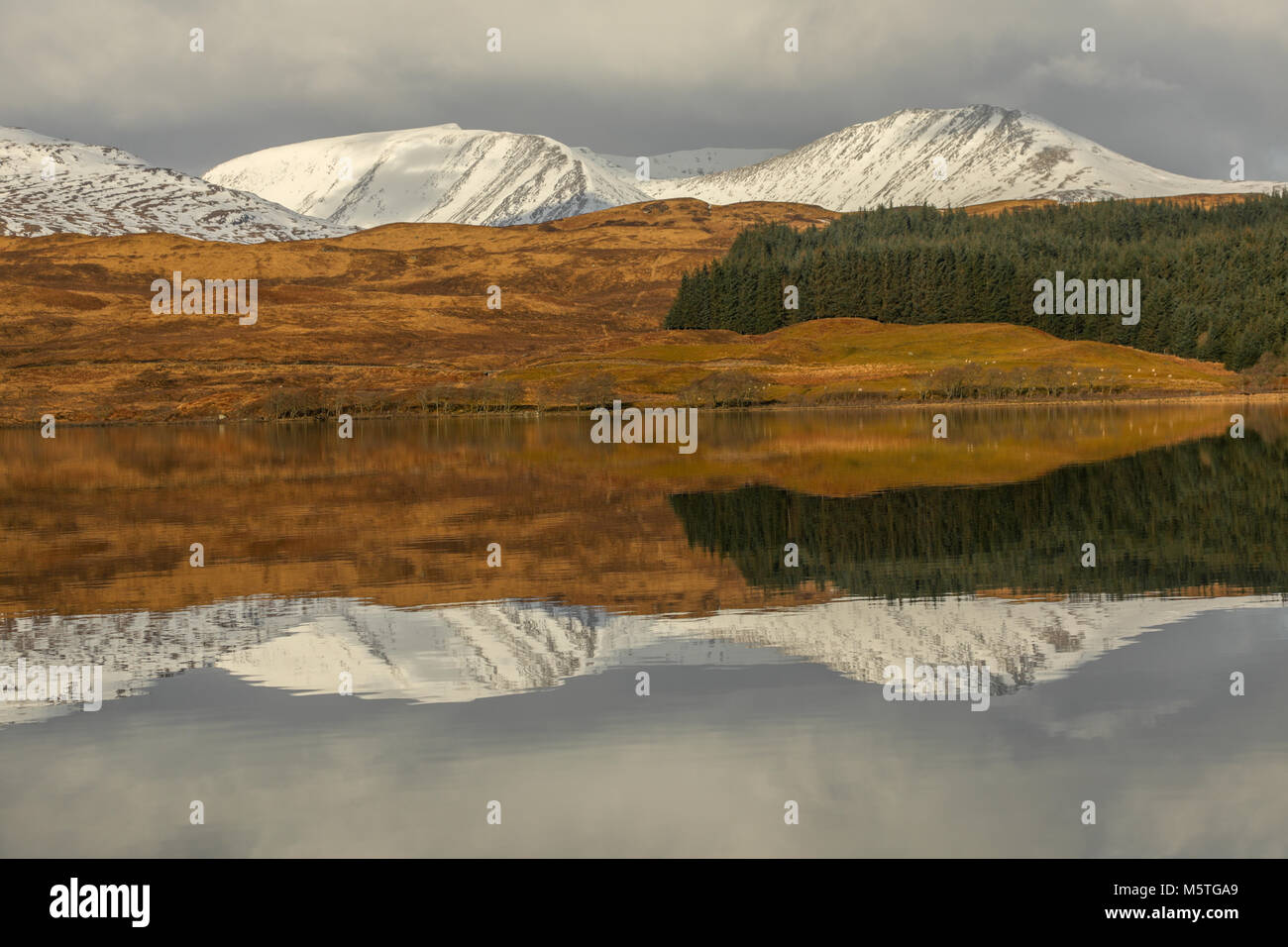 Scottish winter scenes in the Glencoe national park, Scottish highlands ...