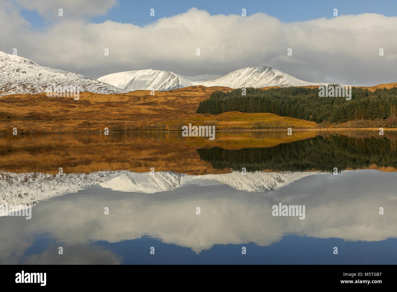 Scottish winter scenes in the Glencoe national park, Scottish highlands ...