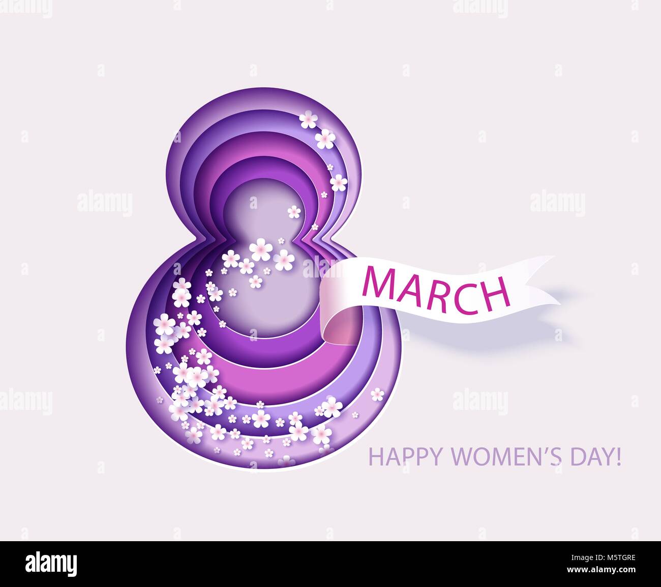 Number eight with flowers cut from paper Stock Vector Image & Art - Alamy